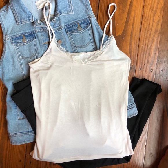 H&M | Tops | Hm Basic Super Soft Cream Cami | Poshmark